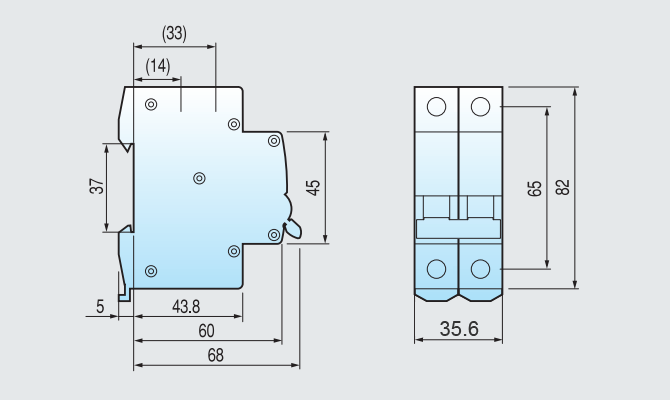 Aptomat MCB LA63N 2P 50A 6kA LS