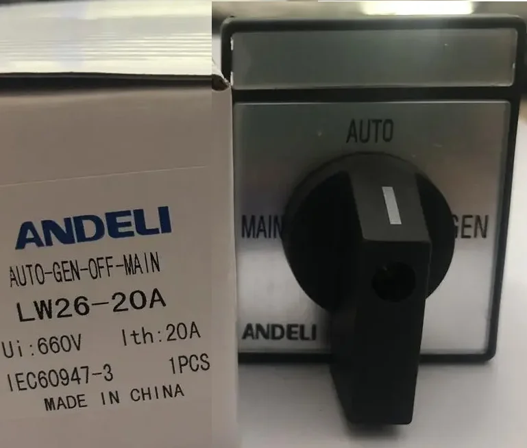 Công tắc chuyển đổi mạch tủ ATS Auto - Gen - Off - Main